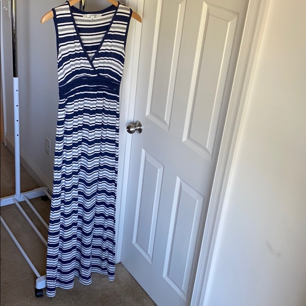 Max Studio Blue Striped Maxi Dress - Gem